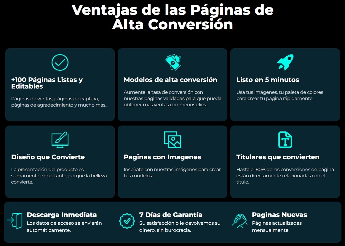 Páginas de Alta Conversión DRM Empreendimentos - Tus Cursos Muy Baratos